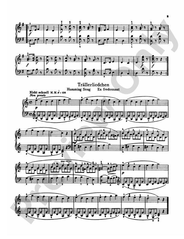 Schumann: Album for the Young, Op. 68: Humming Song Part - Digital ...