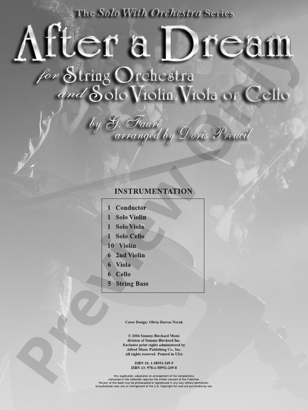 After a Dream: Score: String Orchestra Score - Digital Sheet Music Download