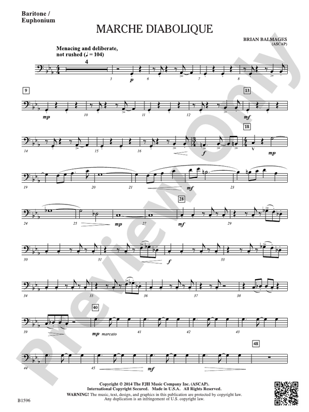 Marche Diabolique: Baritone / Euphonium: Baritone / Euphonium Part: Brian Balmages - Digital ...