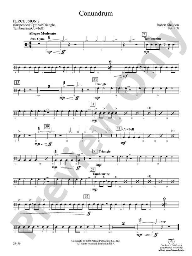 Conundrum: 2nd Percussion: 2nd Percussion Part - Digital Sheet Music ...