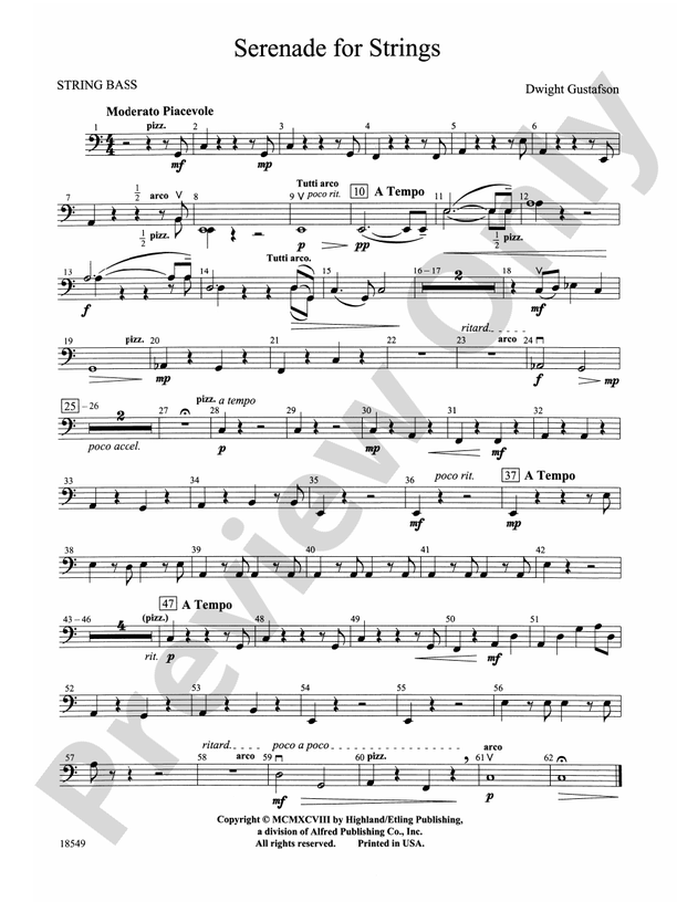 Serenade for Strings: String Bass: String Bass Part - Digital Sheet ... Serenade for Strings: String Bass: String Bass Part - Digital Sheet ...