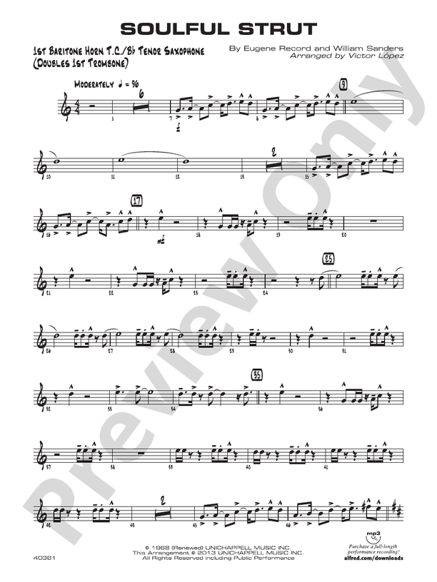 Soulful Strut: Baritone T.C.: Baritone T.C. Part - Digital Sheet Music ...