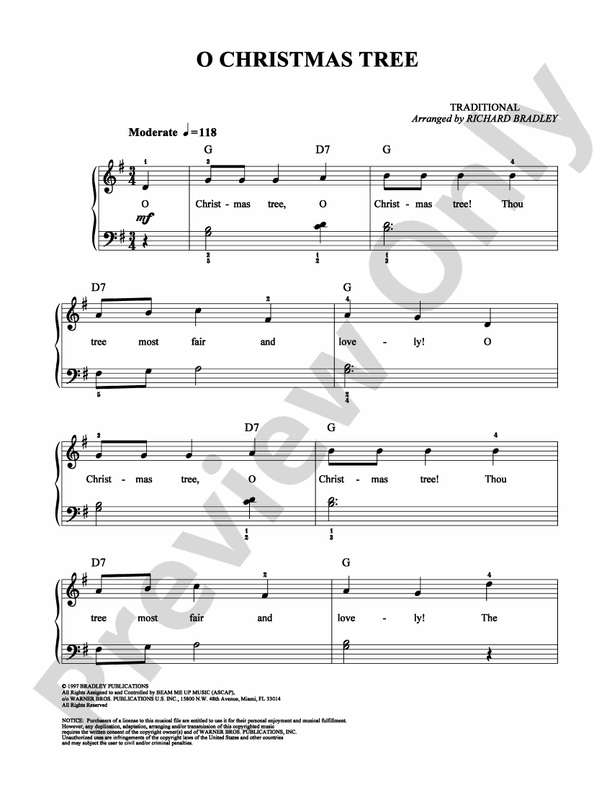 O Christmas Tree: Easy Piano: Traditional - Digital Sheet Music Download