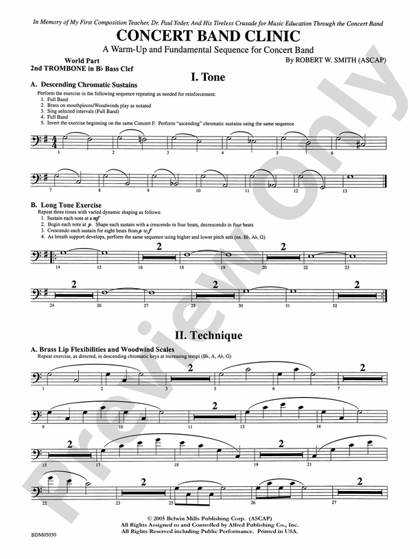 Concert Band Clinic (A Warm-Up and Fundamental Sequence for Concert ...