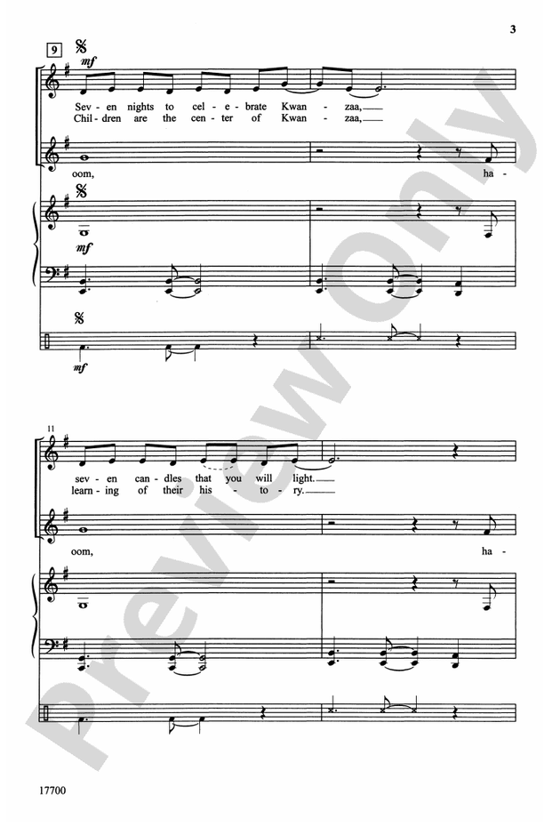 Celebrate Kwanzaa 2 Part Ssa Choral Octavo Lois Brownsey Digital