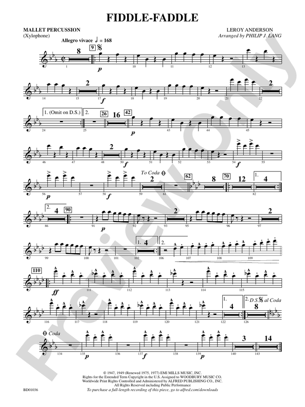 Fiddle-Faddle: Mallets: Mallets Part - Digital Sheet Music Download