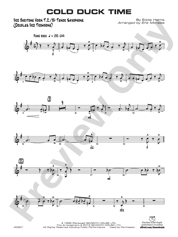 Cold Duck Time: 3rd Baritone T.C.: 3rd Baritone T.C. Part - Digital ...