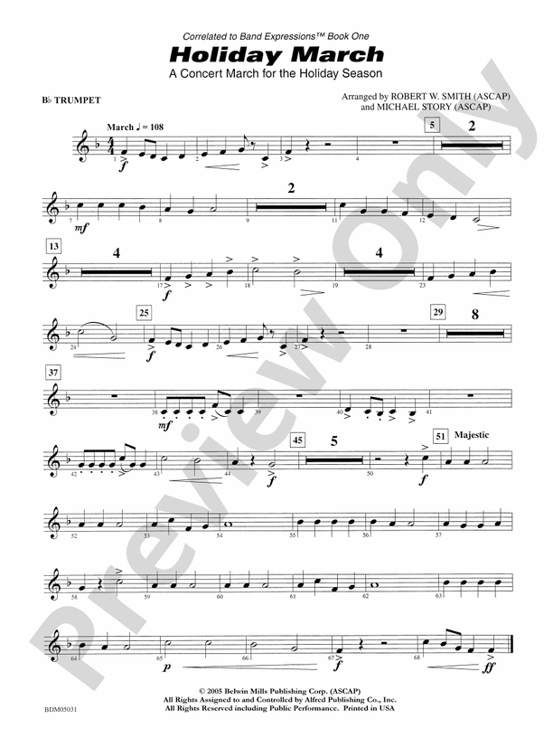 Holiday March (A Concert March for the Holiday Season): 1st B-flat ...