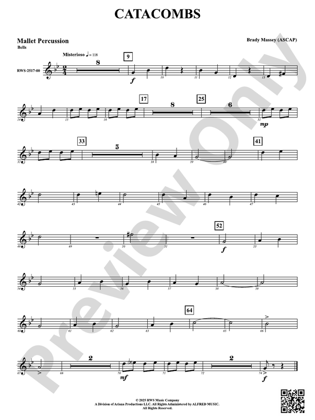 Catacombs: Mallet Percussion: Bells: Mallet Percussion: Bells Part ...