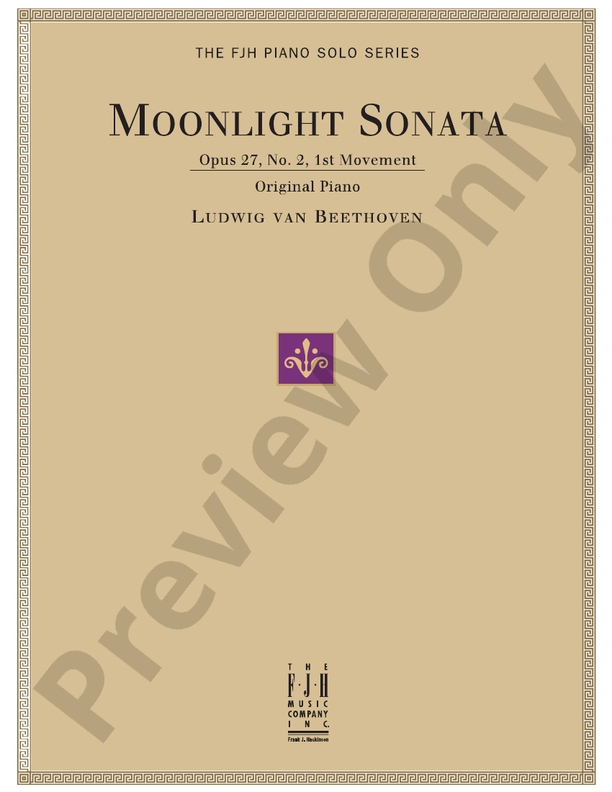 Moonlight Sonata (Op. 27, No. 2, 1st Movement): Piano: Ludwig van Beethoven - Digital Sheet ...