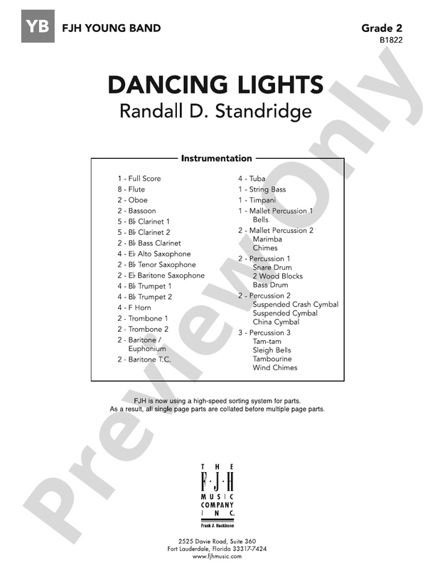 Dancing Lights: Score: Concert Band Score: Randall D. Standridge ...