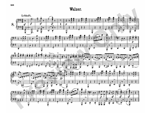 Schumann: Original Compositions for Four Hands, Volume II: Walzer, Op ...