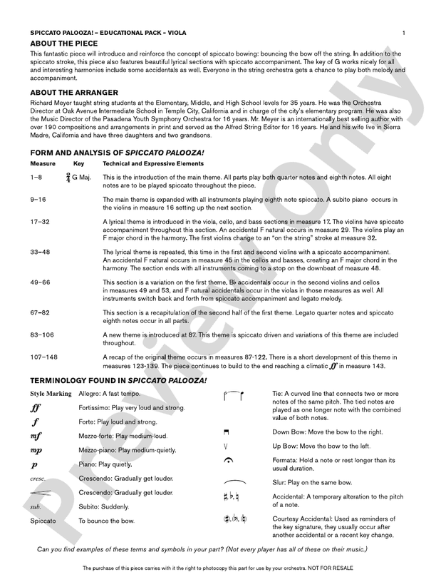 Spiccato Palooza!: Viola Educational Pack: Viola Educational Pack Part ...