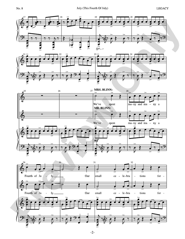 July (This Fourth Of July): Piano: Stephen Flaherty - Digital Sheet ...