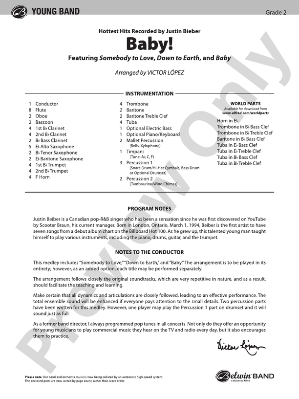 Baby!: Score: Concert Band Score - Digital Sheet Music Download