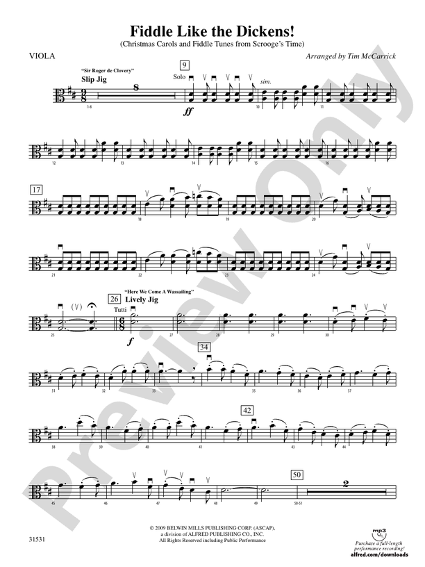 Fiddle Like the Dickens!: Viola: Viola Part - Digital Sheet Music Download