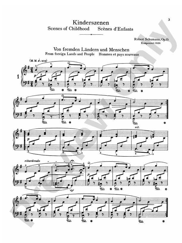 Schumann: Scenes from Childhood, Op. 15: From foreign Lands and People ...