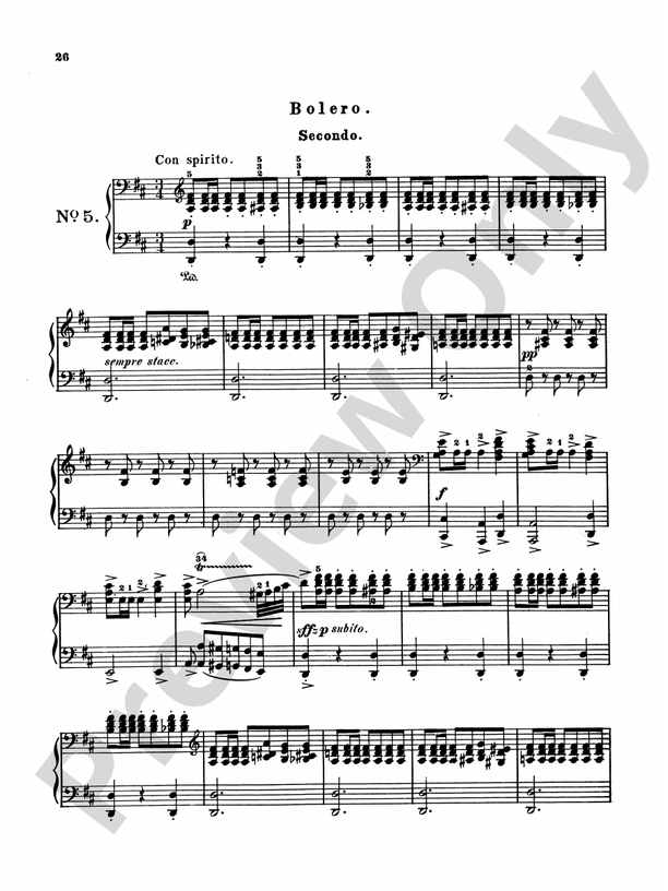 Moszkowski: Spanish Dances, Op. 12: No. 5 Part - Digital Sheet Music ...