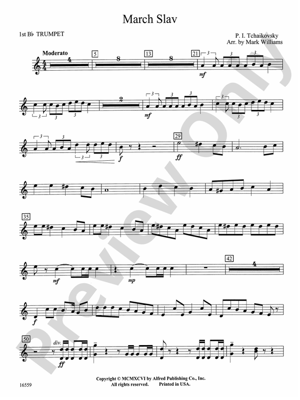 March Slav: 1st B-flat Trumpet: 1st B-flat Trumpet Part - Digital Sheet ...