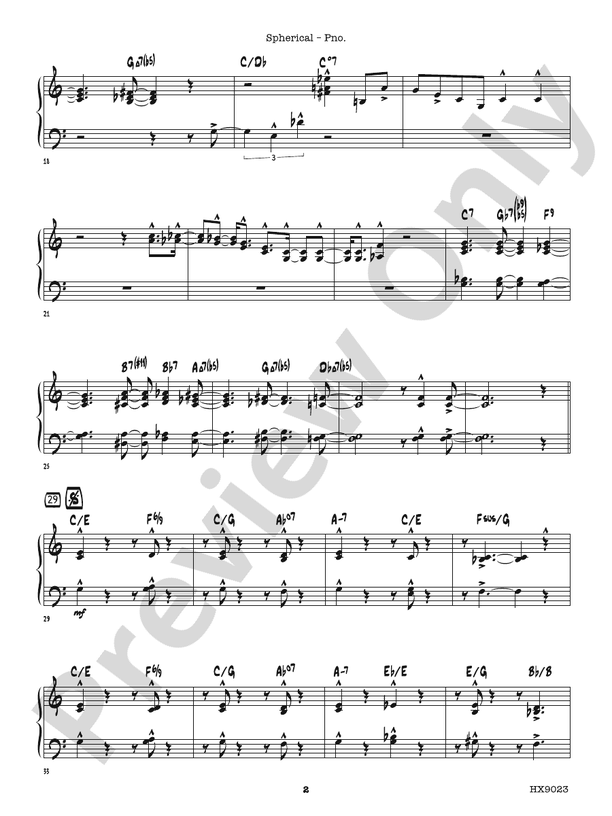 Spherical: Piano: Piano Part: Michael Brecker - Digital Sheet Music ...