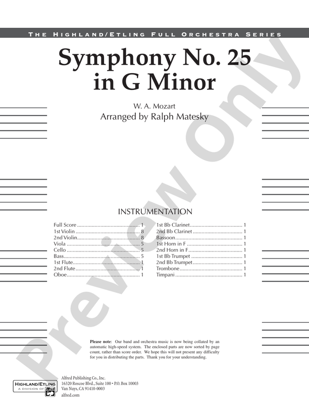 Mozart's Symphony No. 25 in G Minor, 3rd & 4th Movements: Full ...