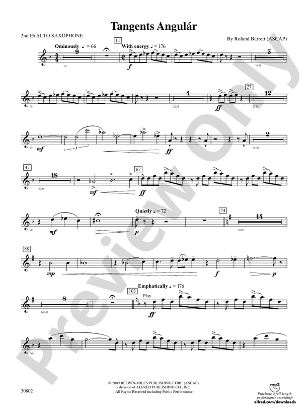 Tangents Angulár: 2nd E-flat Alto Saxophone: 2nd E-flat Alto Saxophone ...