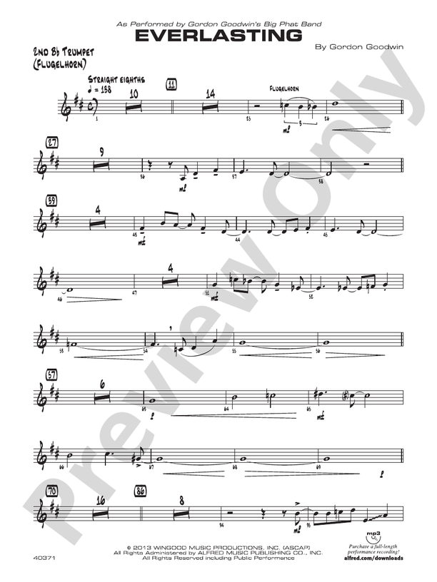 Everlasting: 2nd B-flat Trumpet: 2nd B-flat Trumpet Part - Digital Sheet Music Download