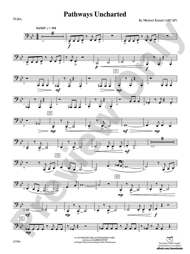 Pathways Uncharted Tuba Tuba Part Digital Sheet Music Download
