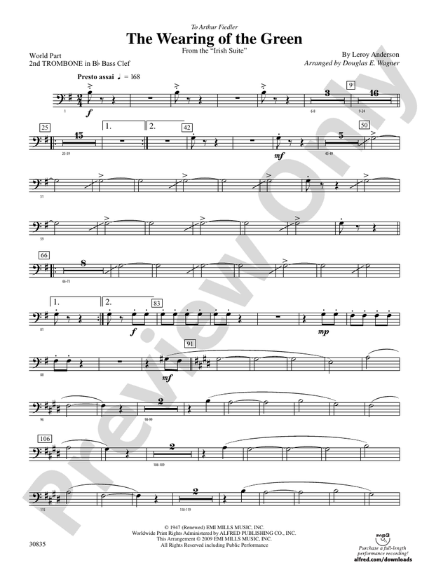 The Wearing of the Green (from the Irish Suite): (wp) 2nd B-flat ...