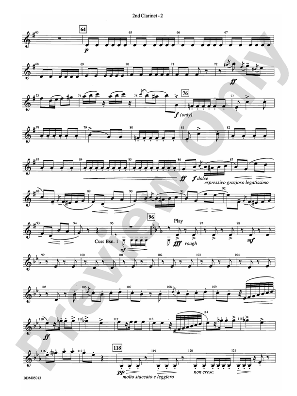 Pineapple Poll (Suite from the Ballet): 2nd B-flat Clarinet: 2nd B-flat ...