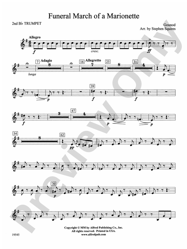 Funeral March of a Marionette: 2nd B-flat Trumpet: 2nd B-flat Trumpet ...