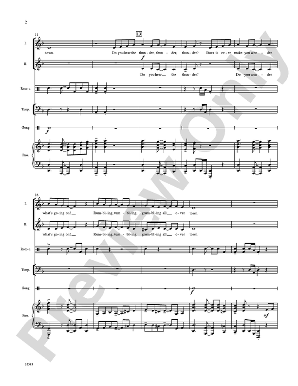 Thunder!: Score: Choir Score - Digital Sheet Music Download