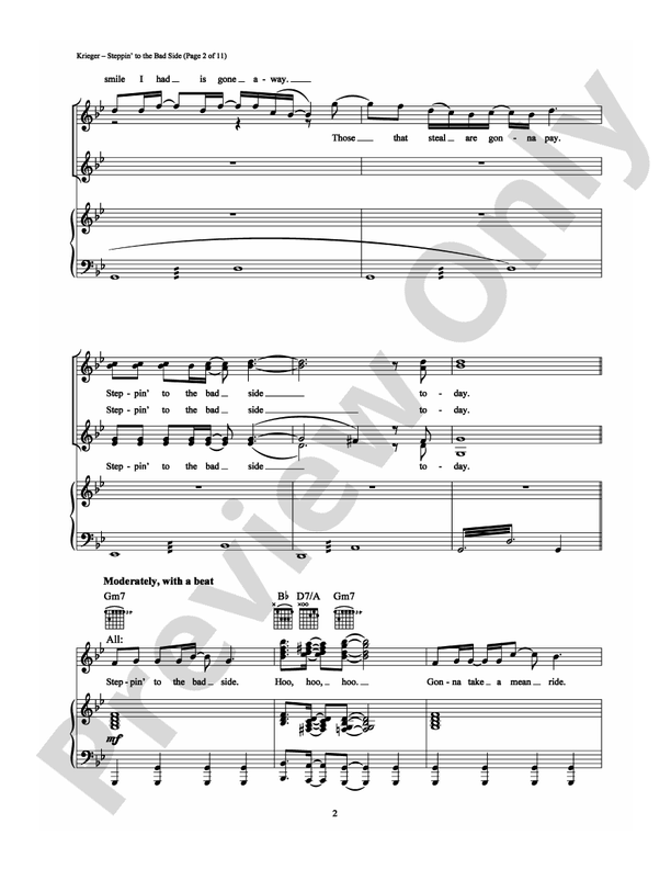 Steppin' to the Bad Side: Piano/Vocal/Chords: Henry Krieger - Digital ...