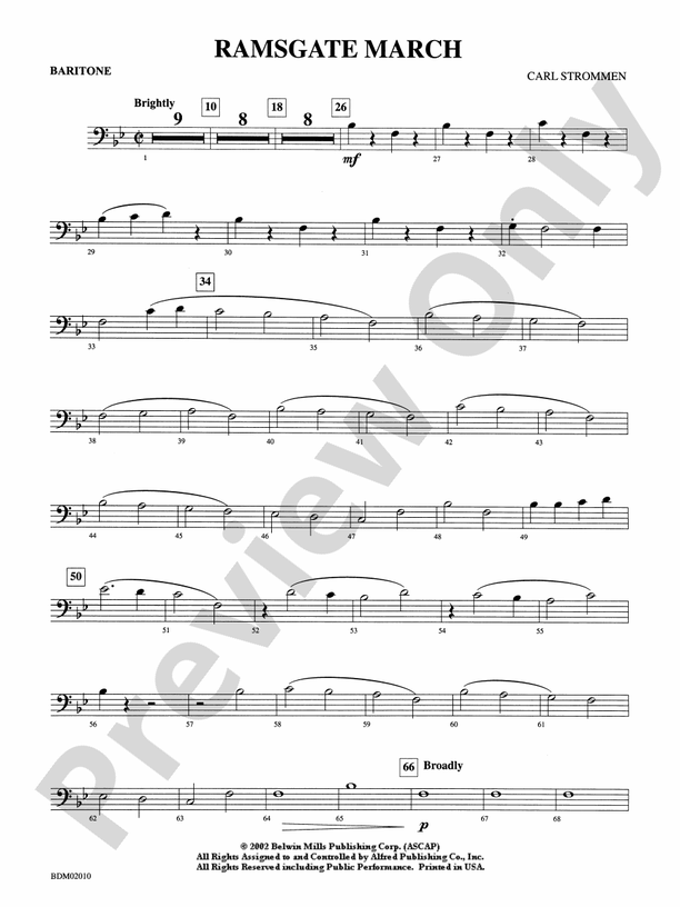 Ramsgate March: Baritone B.C.: Baritone B.C. Part - Digital Sheet Music ...