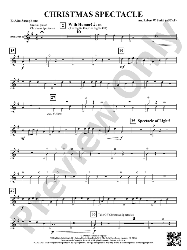 Christmas Spectacle: 1st E-flat Alto Saxophone: 1st E-flat Alto Saxophone Part - Digital Sheet ...