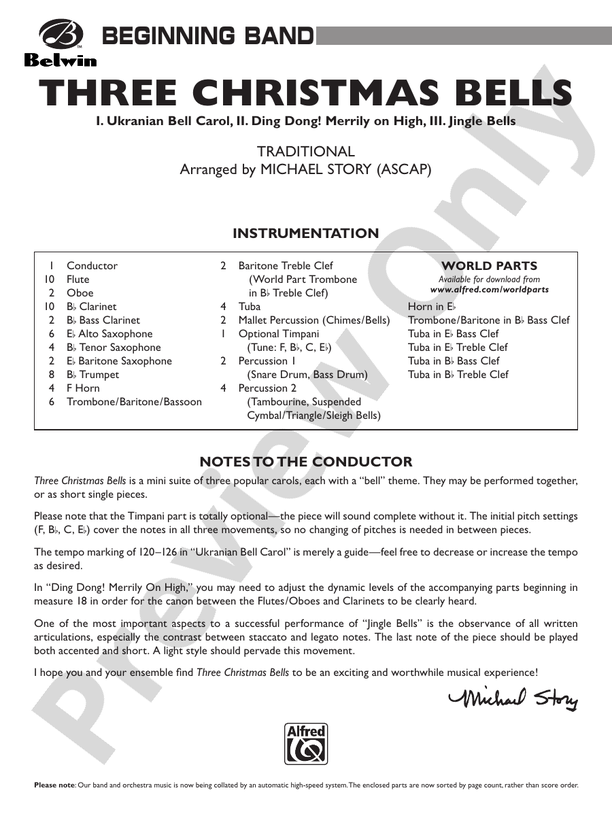 Three Christmas Bells (I. Ukrainian Bell Carol, II. Ding Dong! Merrily ...