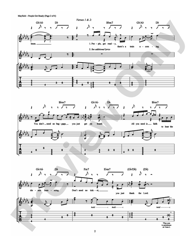 People Get Ready: Guitar TAB: Curtis Mayfield - Digital Sheet Music ...