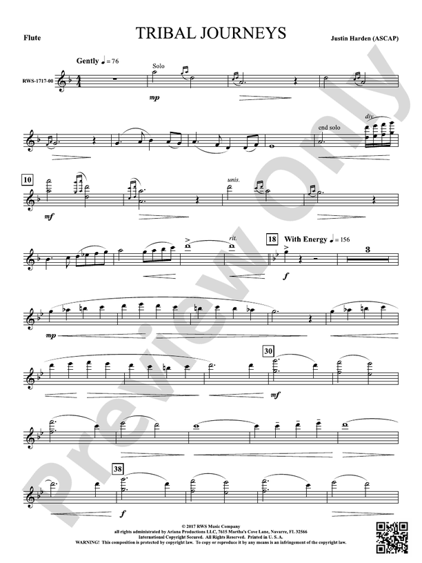 Tribal Journeys: 1st Flute: 1st Flute Part: Justin Harden - Digital ...