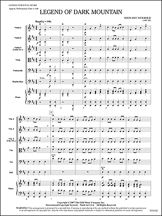 Legend of Dark Mountain: String Orchestra Conductor Score & Parts: Soon ...