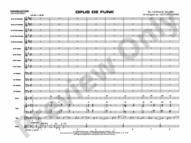 Opus de Funk: Score: Jazz Ensemble Score - Digital Sheet Music Download