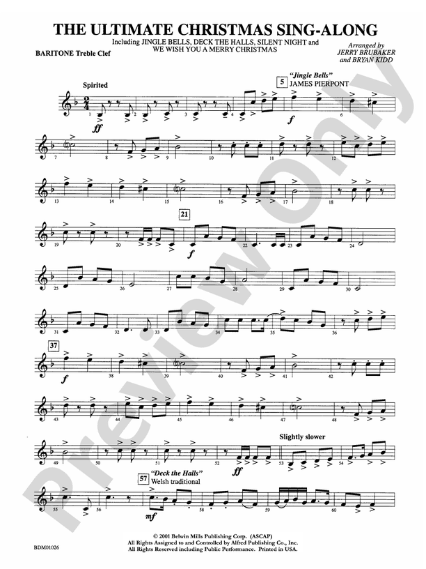 The Ultimate Christmas Sing-Along: Baritone T.C.: Baritone T.C. Part ...