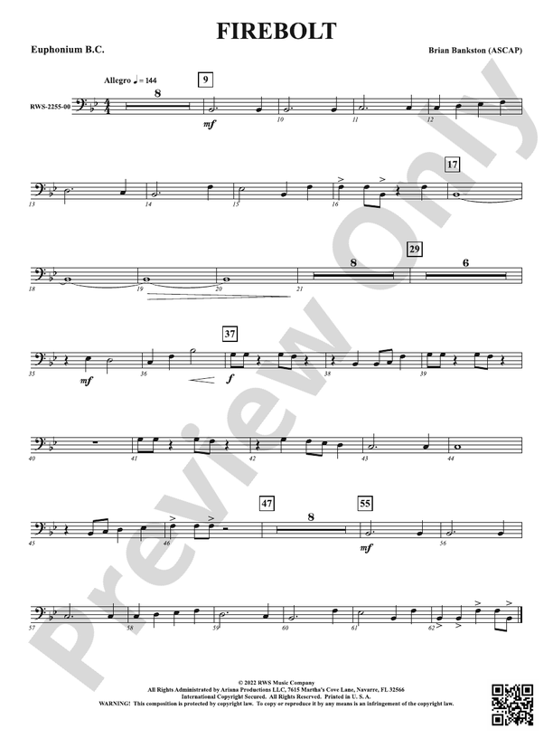 Firebolt: Baritone B.C.: Baritone B.C. Part: Brian Bankston - Digital ...