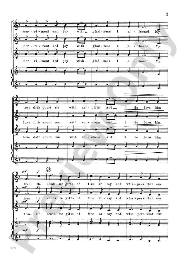 My Heart Is Full of Merriment and Joy: SSA, a cappella Choral Octavo ...