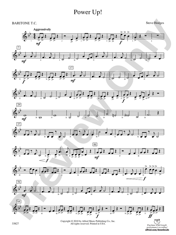 Power Up!: Baritone T.C.: Baritone T.C. Part - Digital Sheet Music Download