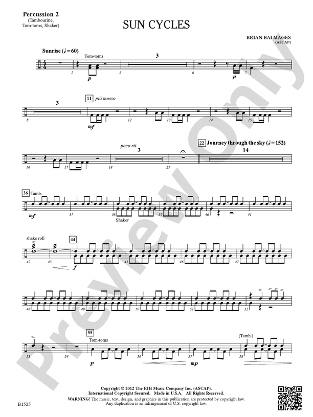Sun Cycles: Percussion 2: Percussion 2 Part: Brian Balmages - Digital ...
