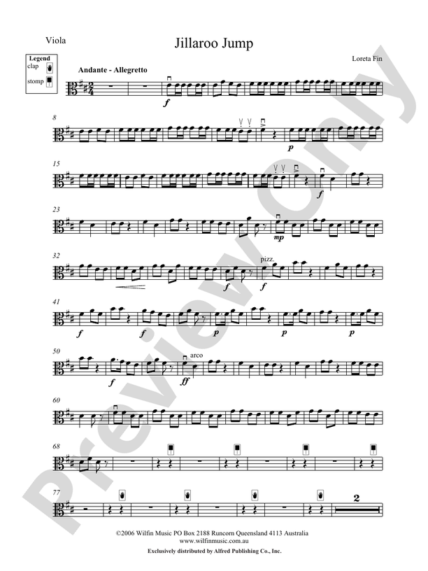 Jillaroo Jump: Viola: Viola Part - Digital Sheet Music Download