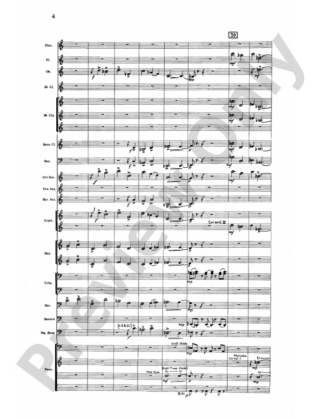 Liturgical Music for Band, Op. 33: Concert Band Conductor Score & Parts ...