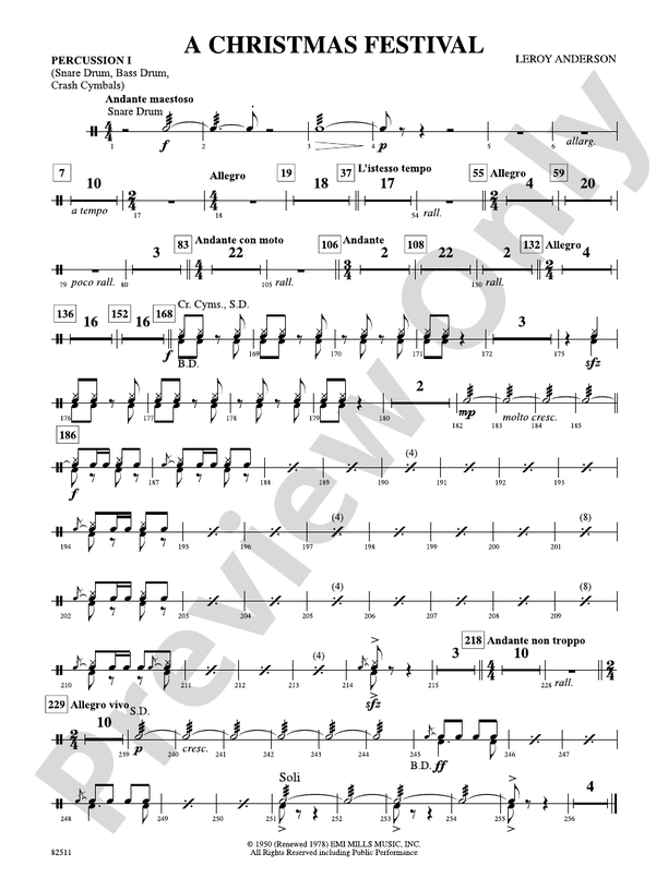 A Christmas Festival: 1st Percussion: 1st Percussion Part - Digital ...