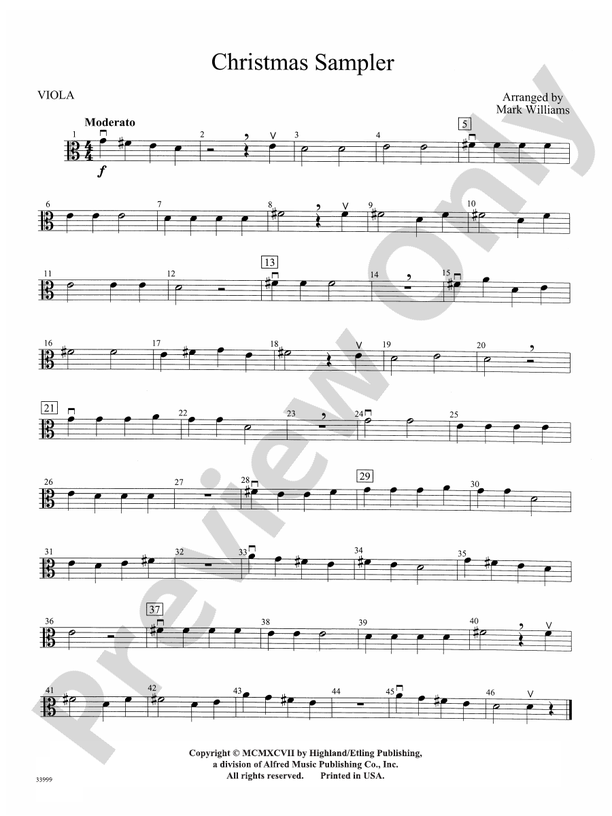 Classics for a Traditional Christmas, Level 1: Viola: Viola Part ...