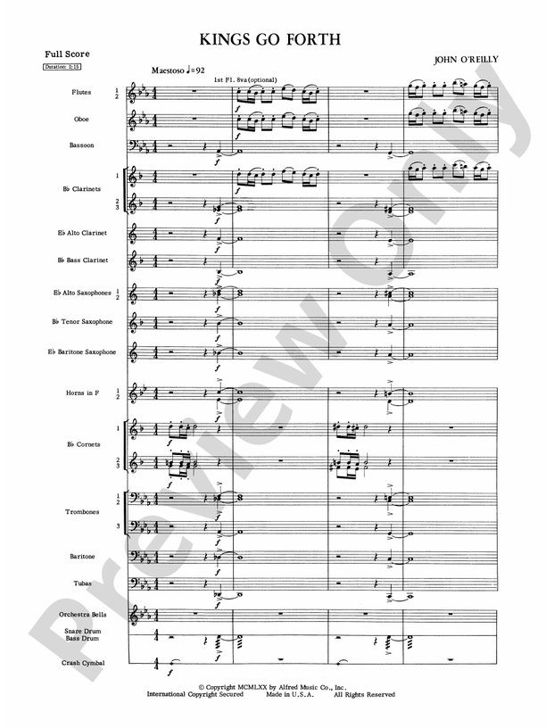 Kings Go Forth: Score: Concert Band Score - Digital Sheet Music Download